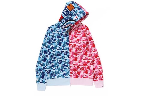 BAPE HOODIE BLUE/RED SIZE - SMALL FULL ZIP UP | eBay