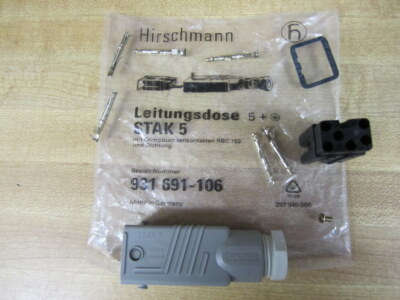 Hirschmann 931-691-106 Connector STAK5 (Pack of 3) | eBay
