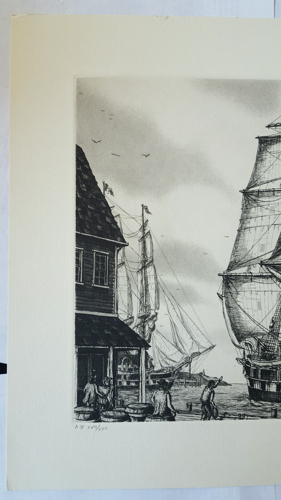Jay Gaines Etching Ships of America Alan Impressed Historic A/P XVII ...