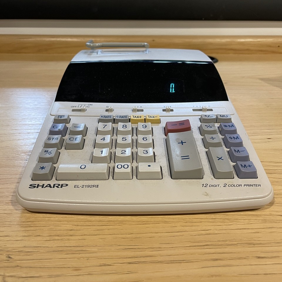 Sharp EL-2192R2 12 Digit Electronic Calculator 2 Color Printer | eBay