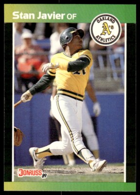 1989 Donruss Baseball Card Stan Javier Oakland Athletics #185 | eBay
