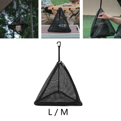 Hanging Camping Storage Net Drying Mesh Bag Folding Outdoor Triangle ...
