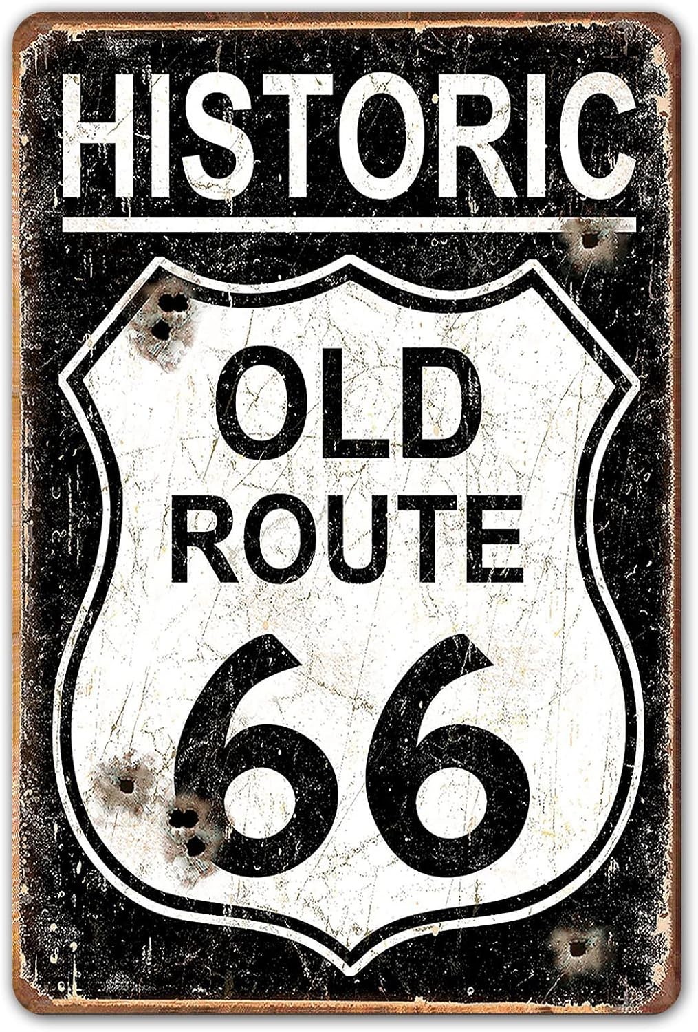 Route 66 Historic Vintage Old All Metal Tin Sign up to 12 x 18" | eBay