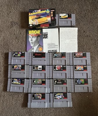 SNES Super Nintendo Game Lot (15 Games, 1 In Box) All Authentic, Tested ...