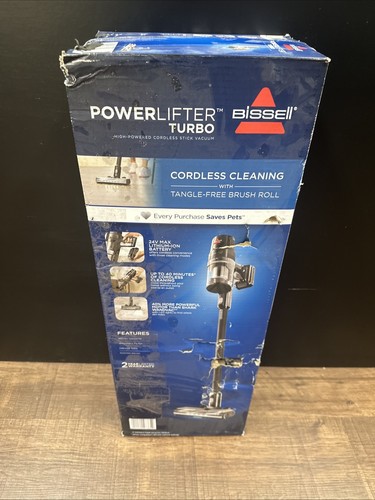 BISSELL Powerlifter Turbo Cordless Black Stick Vacuum 3789X - Heavy ...