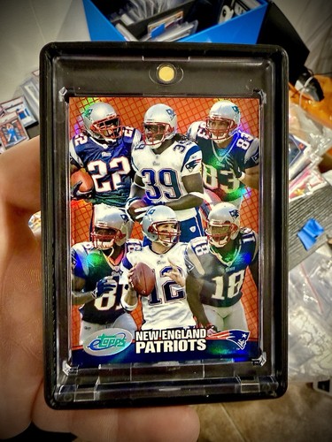 2008 Topps Patriots Etopps Red Refractor /999 Tom Brady Randy Moss Wes ...