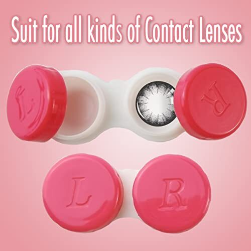 60 Pack Contact Lens Case Box Colorful Container Case Set for Contact ...