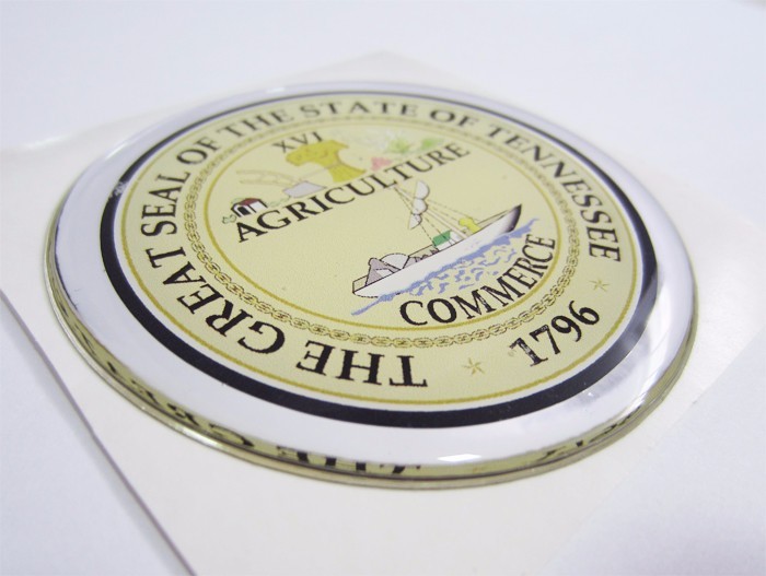 Sticker Great Seal State Tennessee Shield Adhesive Decal Resin Domed ...