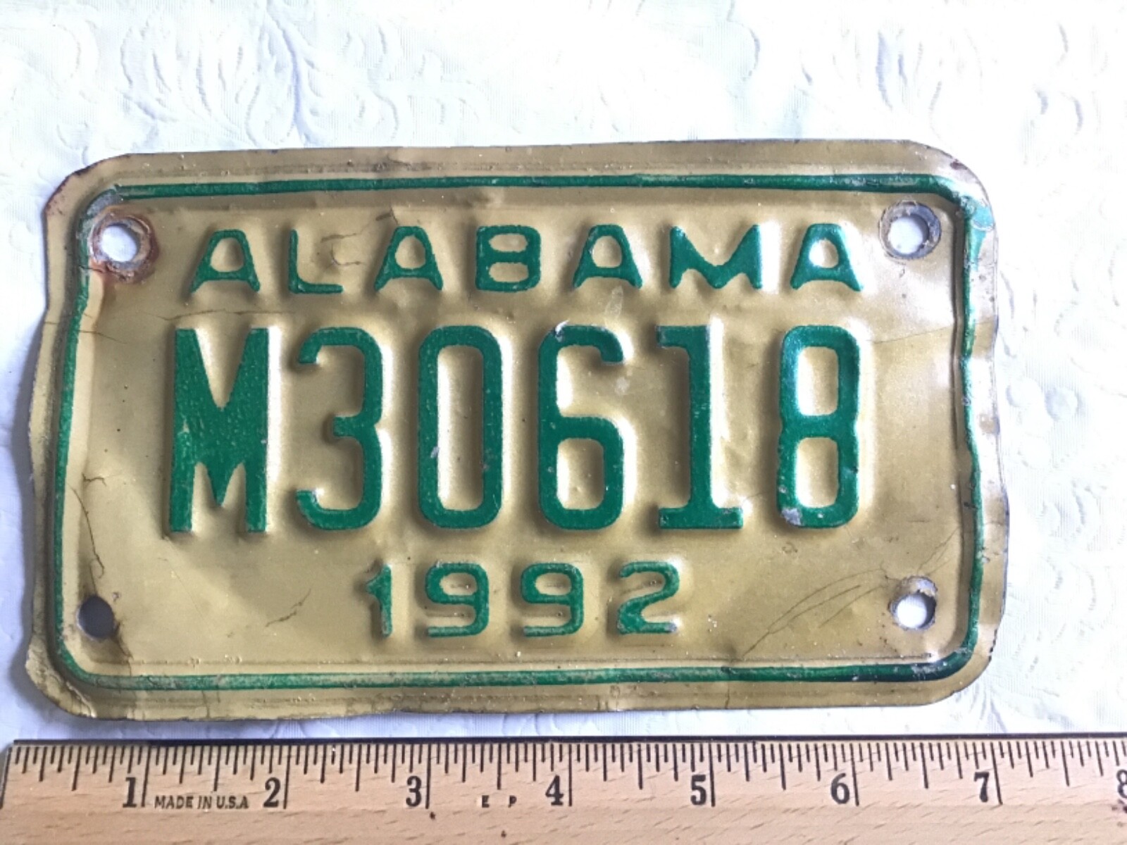1992 Alabama Motorcycle License Plate Tag | eBay