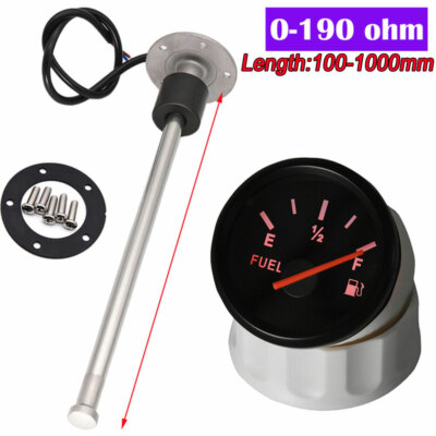 100-1000mm Marine Fuel Level Sender Sensor 0-190ohm +52mm Boat Fuel ...