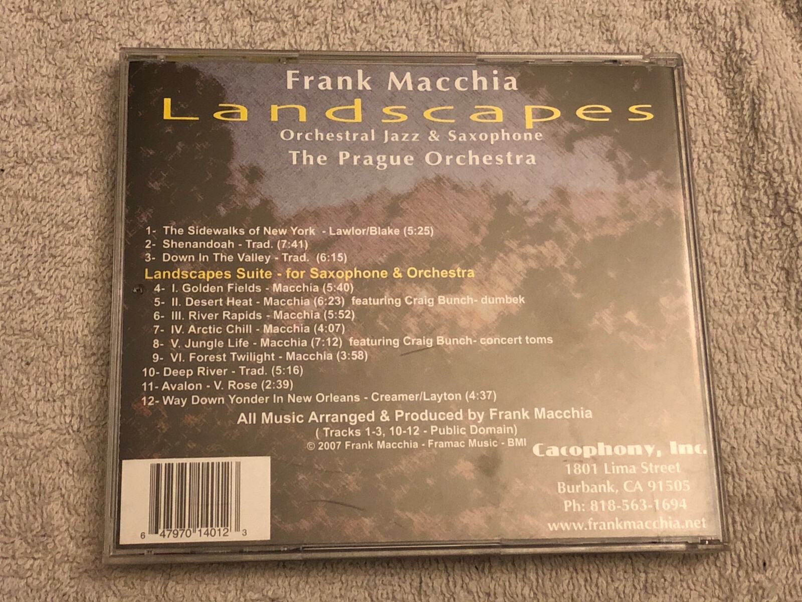 Frank Macchia Landscapes CD - Featuring Prague Orchestra | eBay