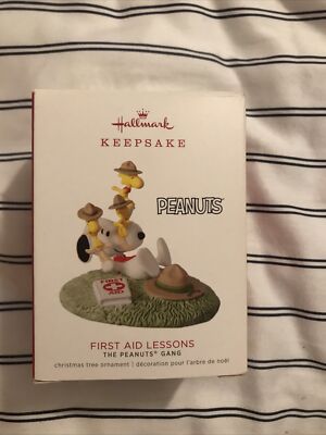 Hallmark Keepsake Ornament First Aid Lessons Peanuts 2018 Snoopy ...