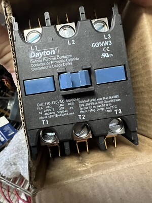 Dayton 6GNW3 24Vac Non-Reversing Definite Purpose Contactor 3P | eBay