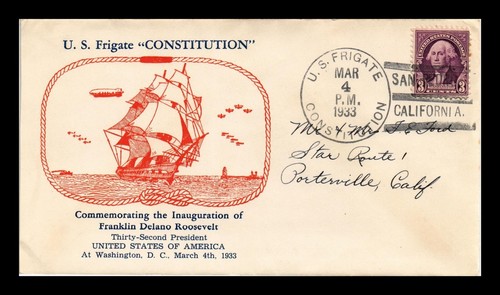 DR JIM STAMPS US FRIGATE CONSTITUTION NAVAL CANCEL ROOSEVELT ...