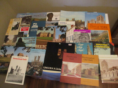 VTG Lot of 25 England UK Travel Books Pamphlets York Cambridge Hadrian ...