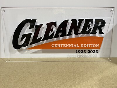 Gleaner 100th Anniversary acrylic Sign 24”x12” Centennial Edition | eBay