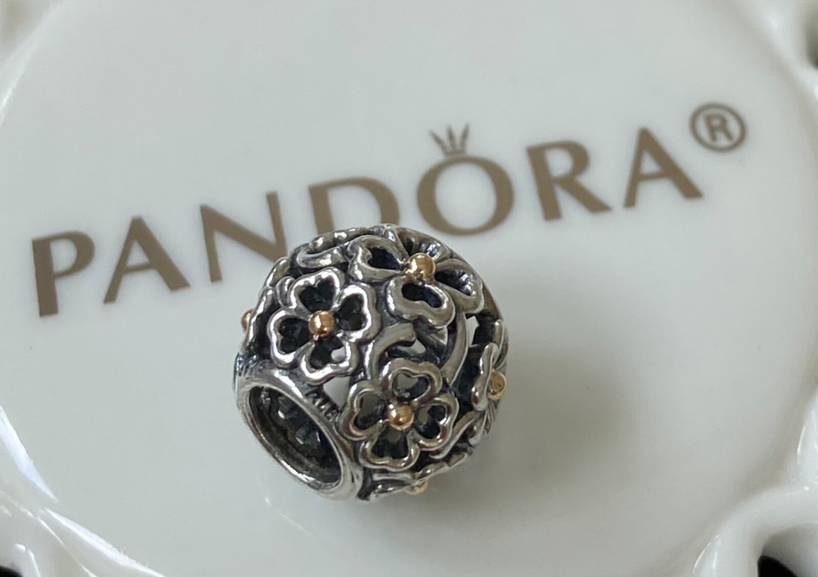 Authentic Pandora Evening Floral Charm #791373 | eBay