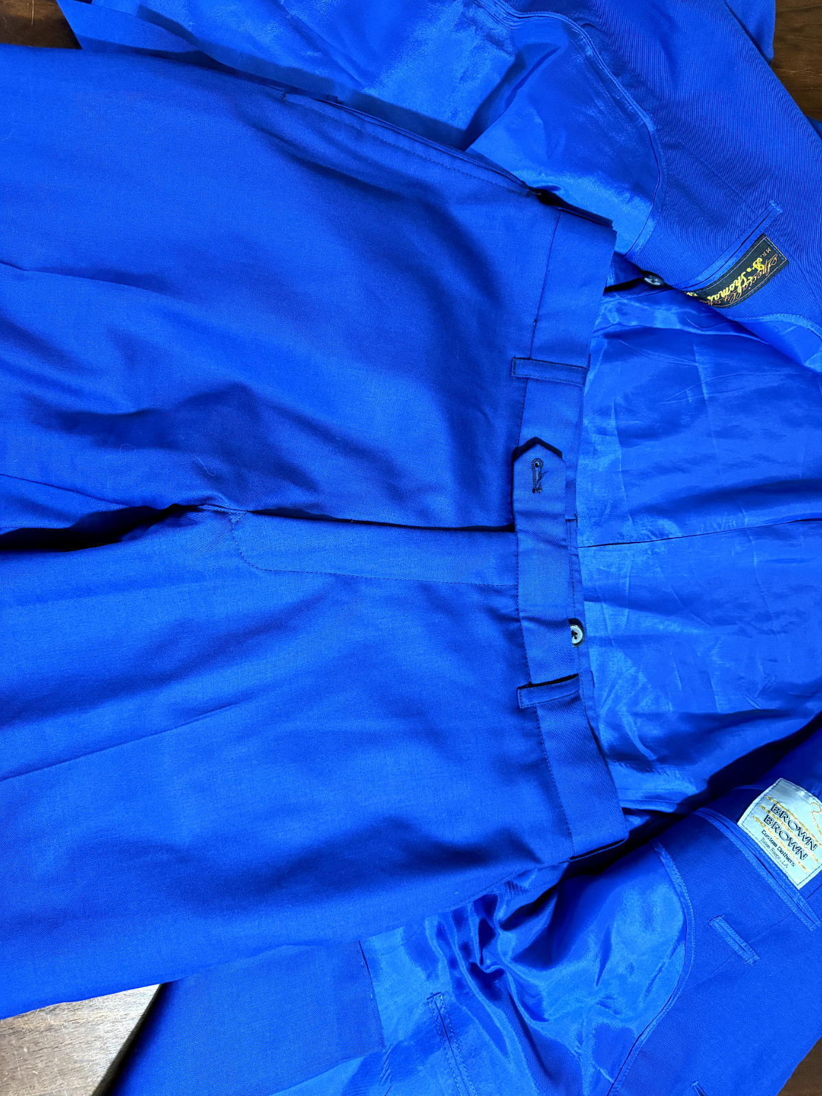 2022 BESPOKE Custom Royal Blue Full Suit 38R Holland … - Gem