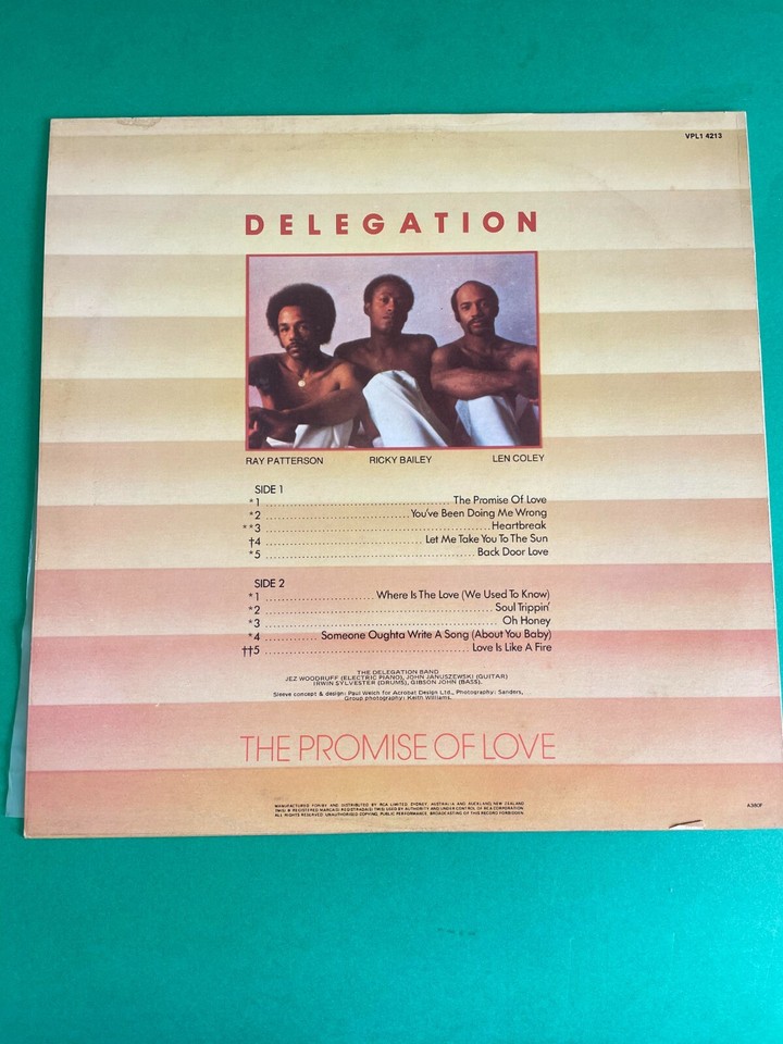 Delegation – The Promise Of Love LP...AUSTRALIAN PRESSING... | eBay