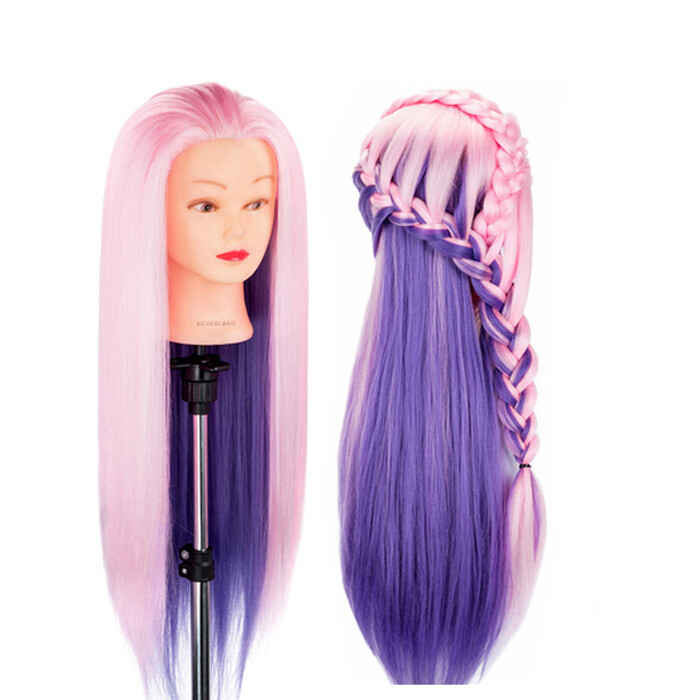 24'' Hairdressing Training Head Synthetic Hair Styling Mannequin ...