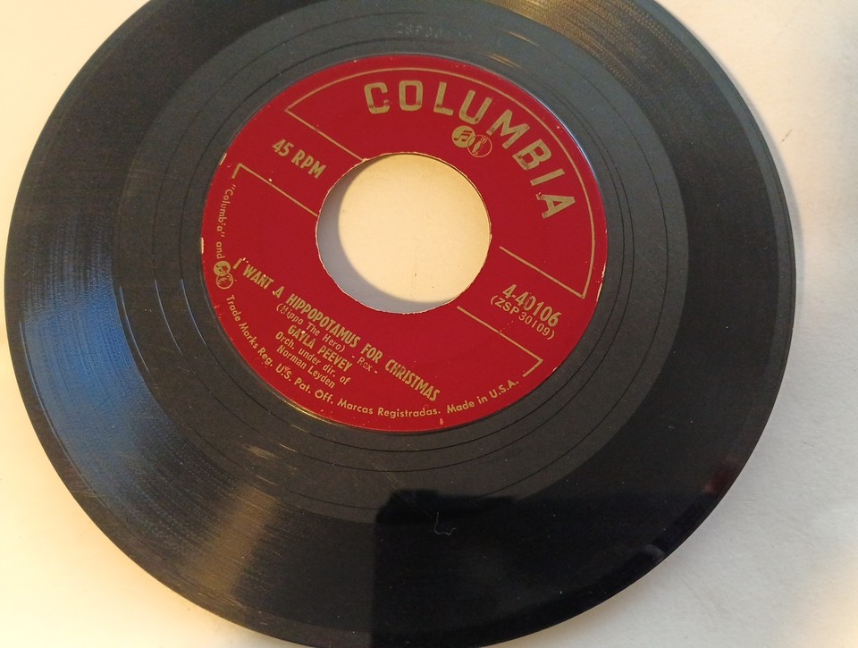 GAYLA PEEVEY I Want A Hippopotamus For Christmas 45 7" Record ...
