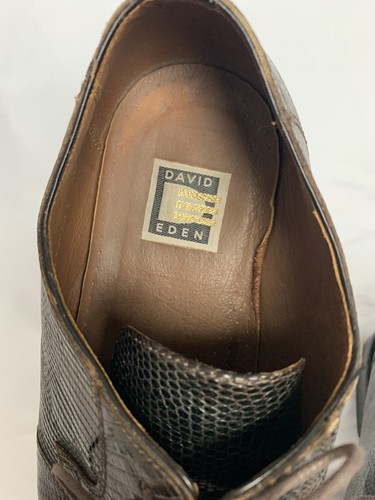 David Eden Alligator Leather Hand Made Brown Oxford Dress Shoe Men’s ...