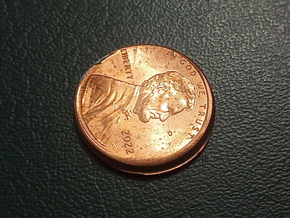 ERROR COIN OFF CENTER PENNY PARTIAL COLLAR RARE YEAR #1429B NICE COIN ...