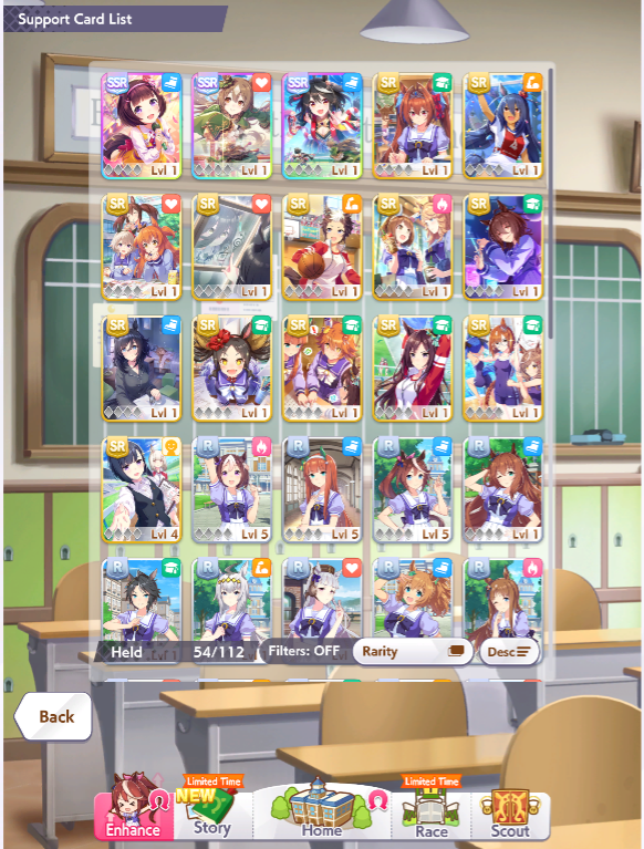 Uma Musume Pretty Derby Account with Kitasan Black SSR + 2 SSR + 13 SRs ...