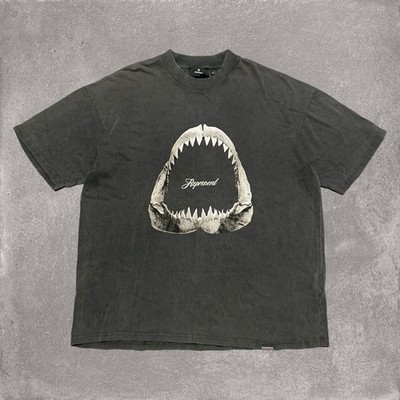 Represent Large Jaws Vintage Grey Tee Shark Graphic | eBay UK