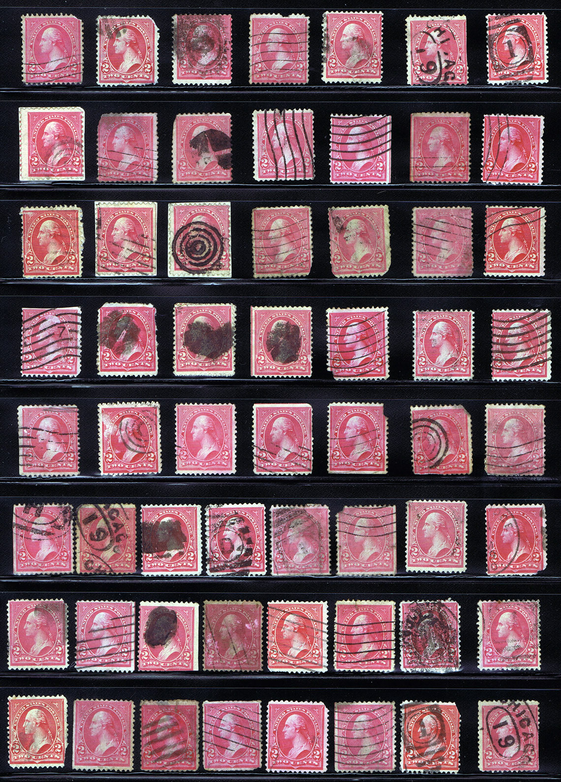 LOT of 59 STAMPS - SCOTT IDENTIFIER A88 TYPE III 2c | eBay