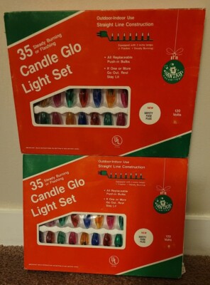 Vtg Electro Plastics Santas Favorite Christmas Lights Flashing Steady ...