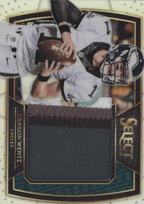 2016 Panini Select - Jumbo Rookie Swatches Carson Wentz #14 /99 (MEM ...