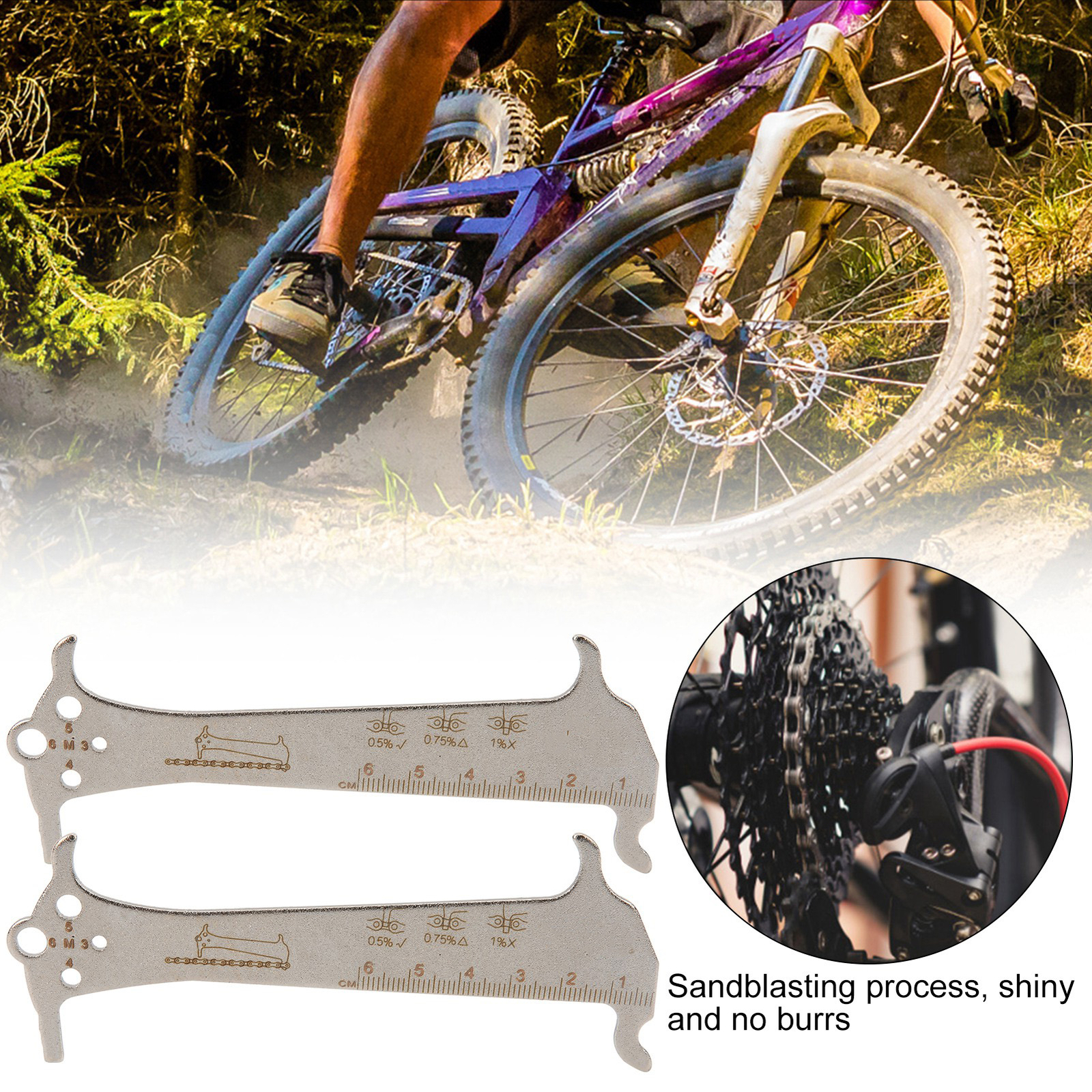 (2pcs)Bike Bicycle Chain Wear Indicator Tool Chain Checker For | eBay