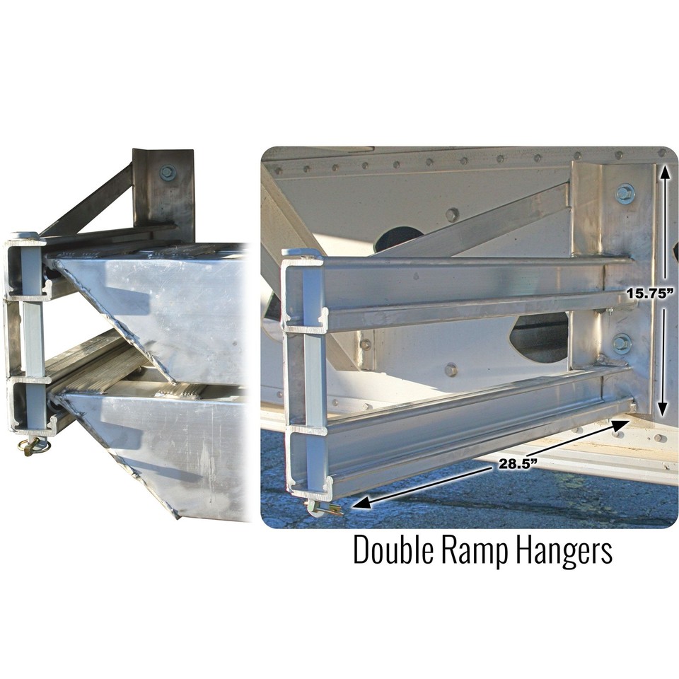 Semi-Trailer Loading Ramp Storage Brackets for Two 6" Thick Ramps - 16 ...