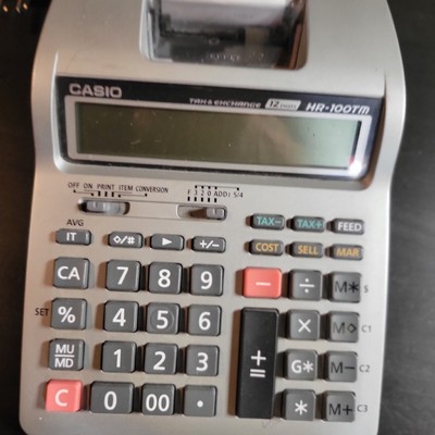 Casio HR-100TM Printing Calculator (Works Great) | eBay