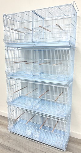 LARGE 30" LOT-4 Stackable of Breeder Bird Center Divider Cages Side ...