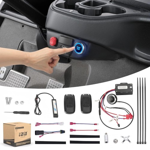 Golf Cart Keyless Ignition Switch W/ Remote Control for 20-80V EZGO TXT ...