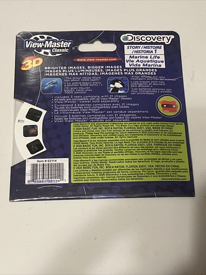 MARINE LIFE View-Master Reel Discovery Kids 3D Shark 3 Pack NEW ...
