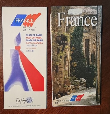 1999 GALERIES LAFAYETTE France-Paris City Road Travel Map Plan Shopping ...