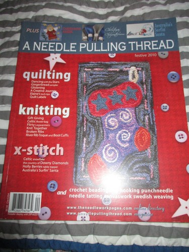 A Needle Pulling Thread Festive 2010 Issue Holidays Knit Quilt Cross Stitch Book | eBay