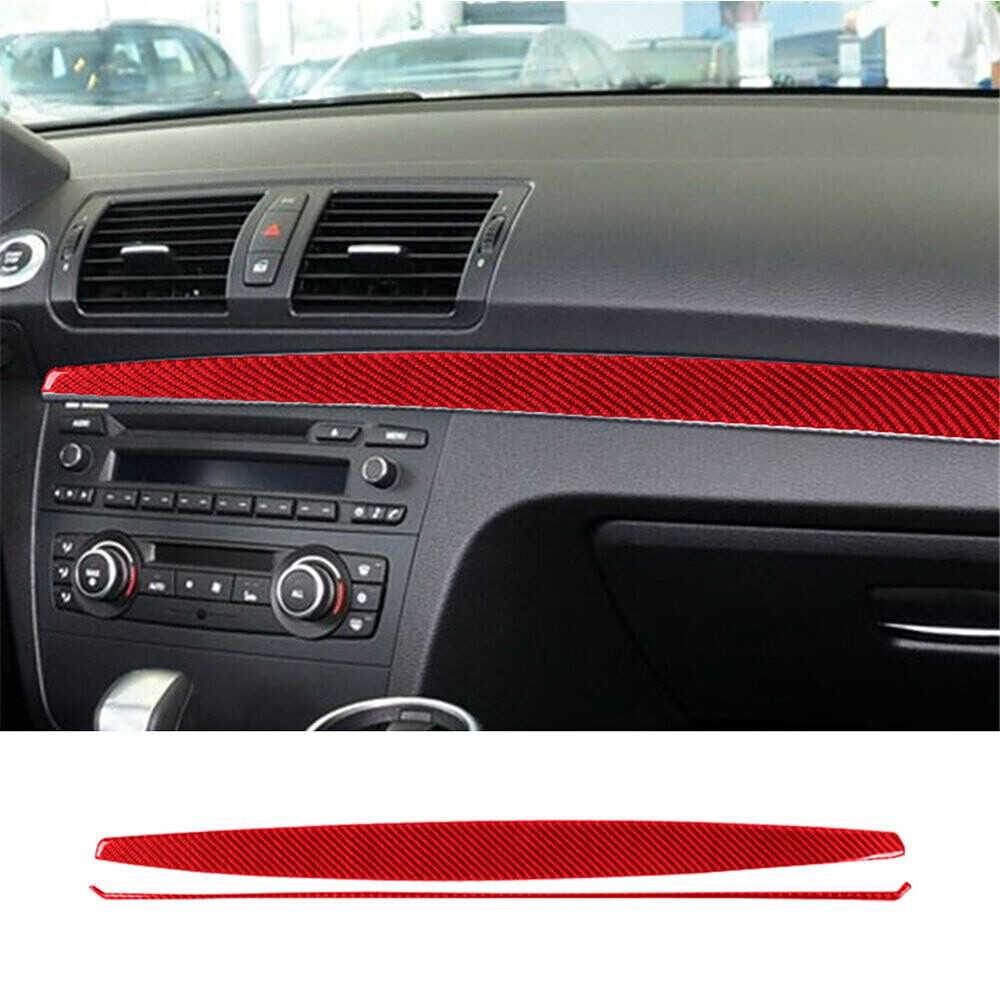 39PCS Red Carbon Fiber Full Kits Sticker Set For BMW 1 Series E82 ...