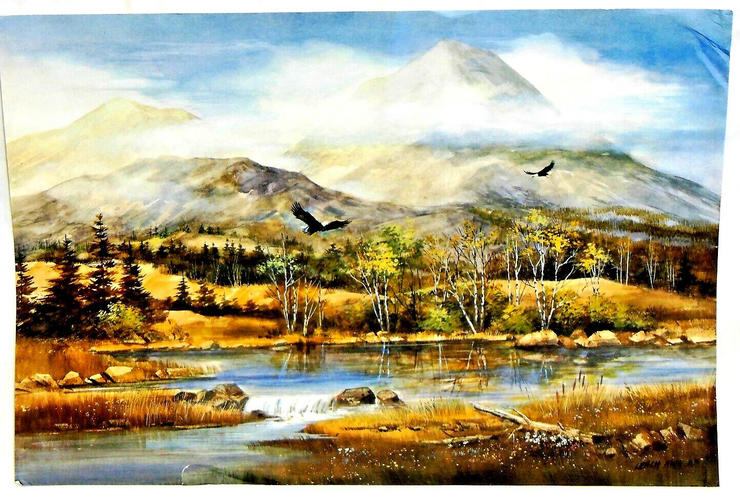 U.S. COMMEMORATIVE FINE ART GALLERY EAGLE'S RIVER PRINT FRED LEACH AWS ...