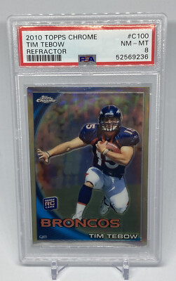 Tim Tebow Rookie Refractor 2010 Topps Chrome Refractor PSA 8 Rookie ...