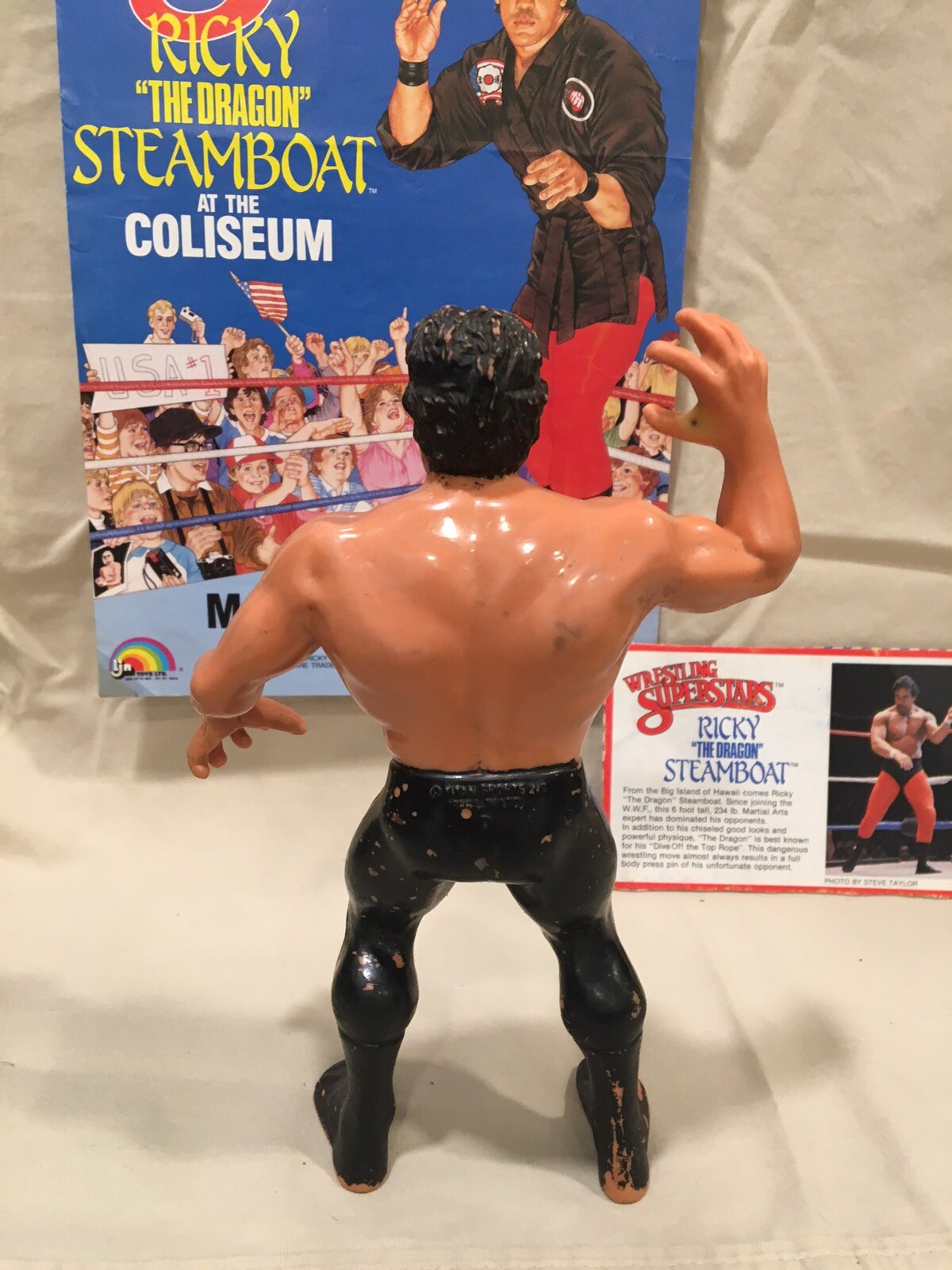 RICKY STEAMBOAT - WWF WRESTLING SUPERSTAR - VTG 1986 LJN 8" FIGURE W ...
