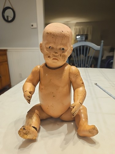 Schoenhut Antique 14" Toddler Jointed Doll Decal Labels USA c1911 | eBay