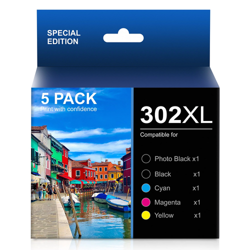 5-Pack 302XL Ink Cartridge Compatible With Epson Expression XP-6000 XP ...