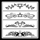 Set of 4-Four Elements Border/Design STENCILS Earth/Air/Water/Fire ...