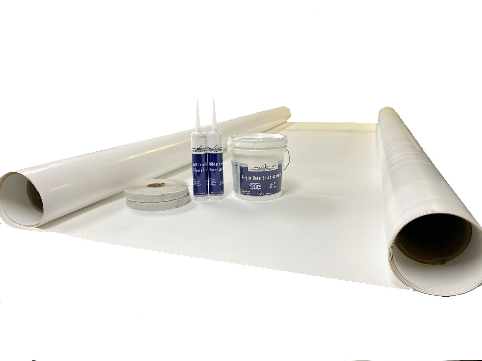 TPO RV Rubber Roof Kit Extreme Camper Repair 8.5 ft Wide X 5 ft Long ...