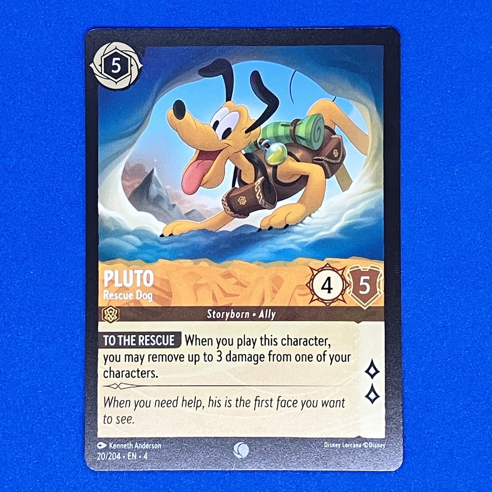 Disney Lorcana Ursula's Return Pluto Rescue Dog 20/204 Non Holo | eBay