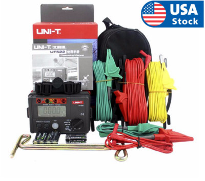 UNI-T UT522 Digital Earth Ground Resistance Tester Ohm AC Voltage Meter ...